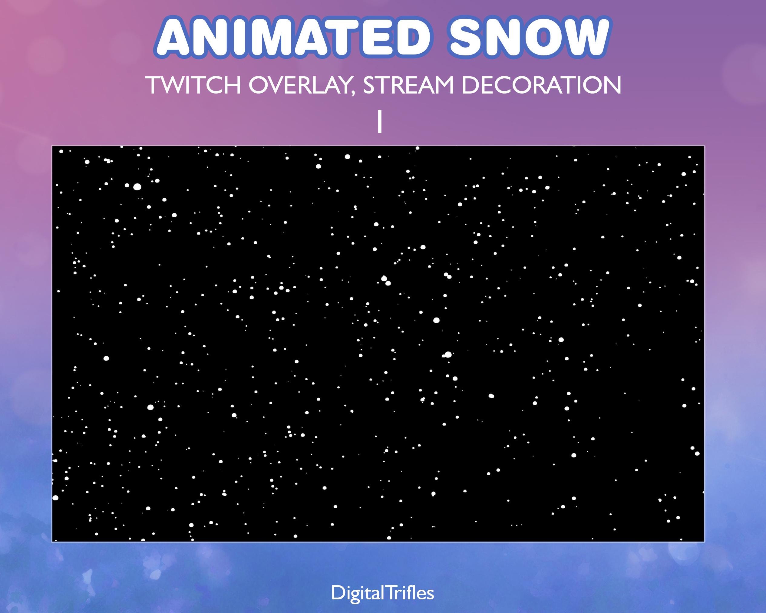 Animated Snow Twitch Overlays, Stream Assets, Winter and Christmas ...