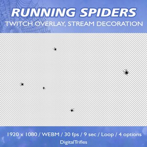 Running Spiders, Animated Twitch Overlays, Halloween Stream Assets ...