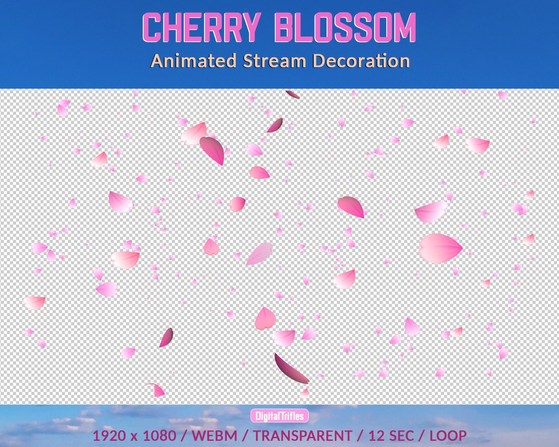 Cherry Blossom Stream Overlay 2 Animated Twitch Screen - Etsy Australia