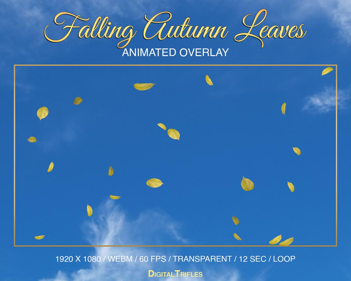 Falling Autumn Leaves, Animated Twitch Asset, Fall Vtuber Overlay, Cozy ...