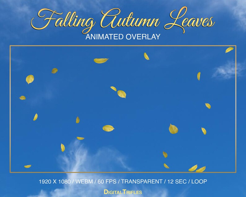 Falling Autumn Leaves Animated Twitch Asset Fall Vtuber - Etsy