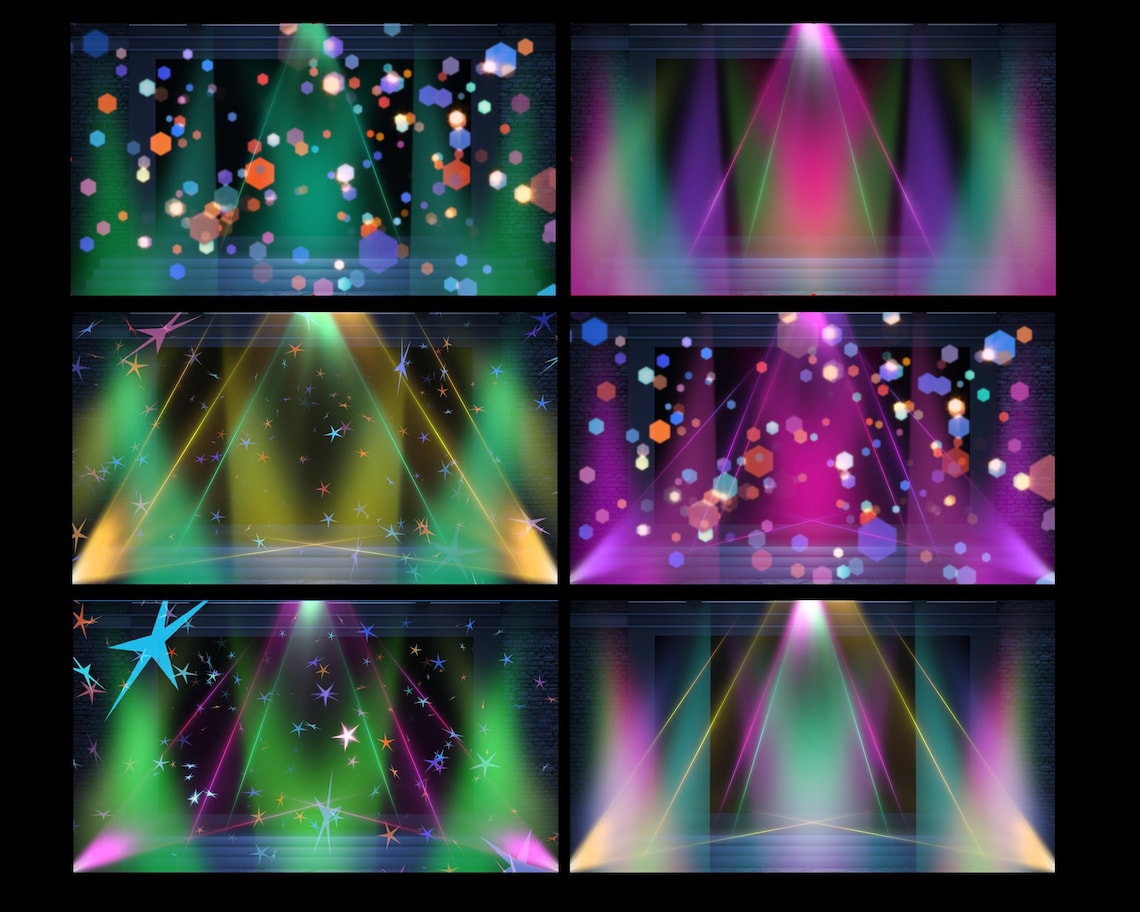 Animated Stream Backgrounds and Overlays, Stage Light Effects for ...