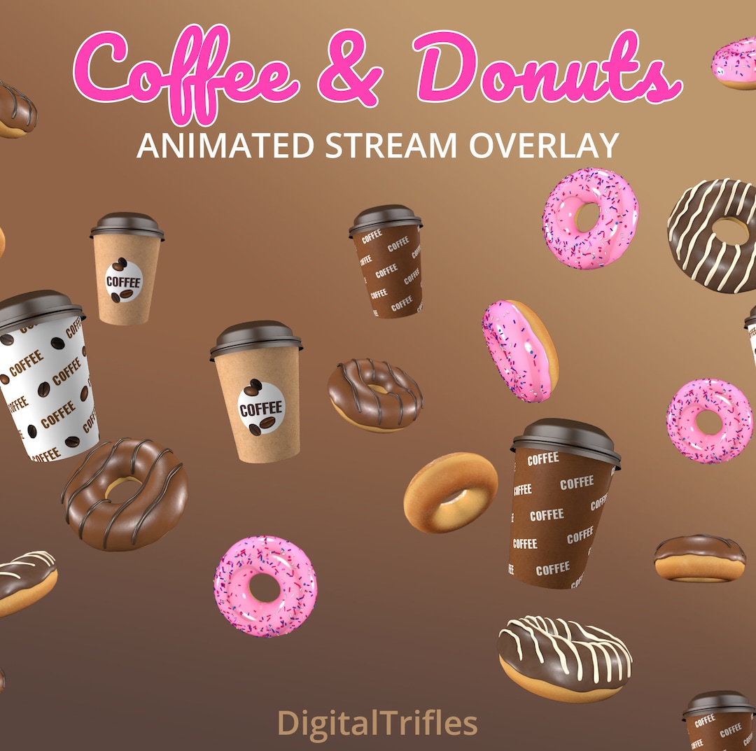 Twitch Alert Coffee and Donuts, Animated Stream Alert, Donations ...