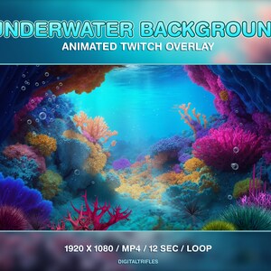 Underwater Animated Background, Colorful Twitch Overlay, Vtuber Stream ...