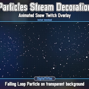 Animated Snow Stream Decoration, Christmas Twitch Overlay, Winter Snowy ...