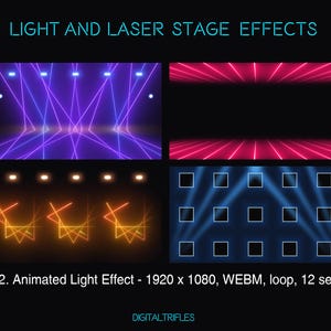 Vibrant Laser, Stage Light Effects, Stream Overlays and Background for ...