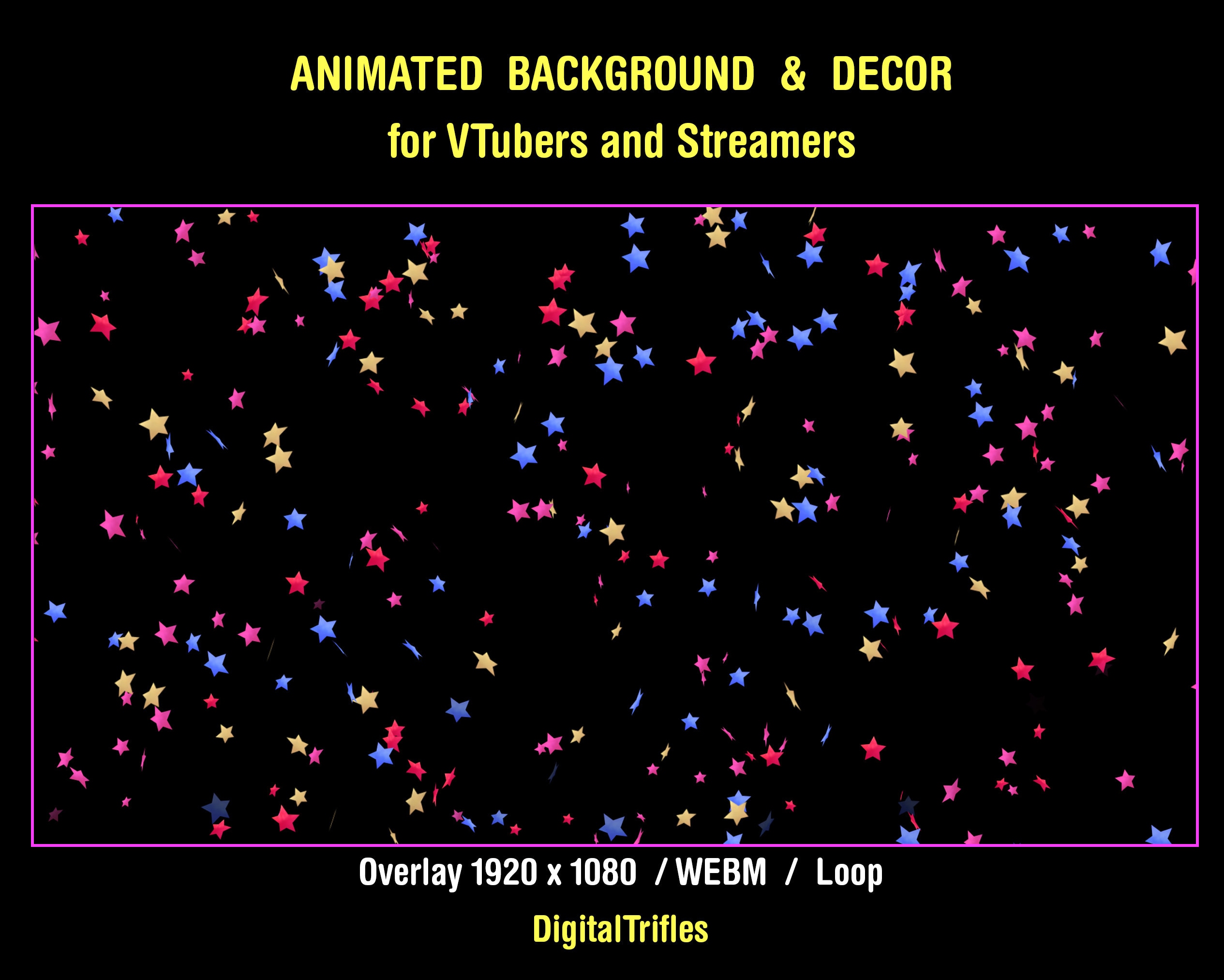 Animated Vtuber Background, Music Stage and Decor, Twitch Stream Assets ...