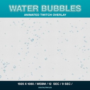 Animated Water Bubbles, Twitch Overlay, Air Bubbles Underwater Decor ...