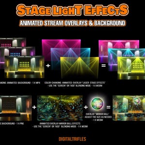 Animated Stage Light Effects, Twitch Stream Overlays and Backgrounds ...