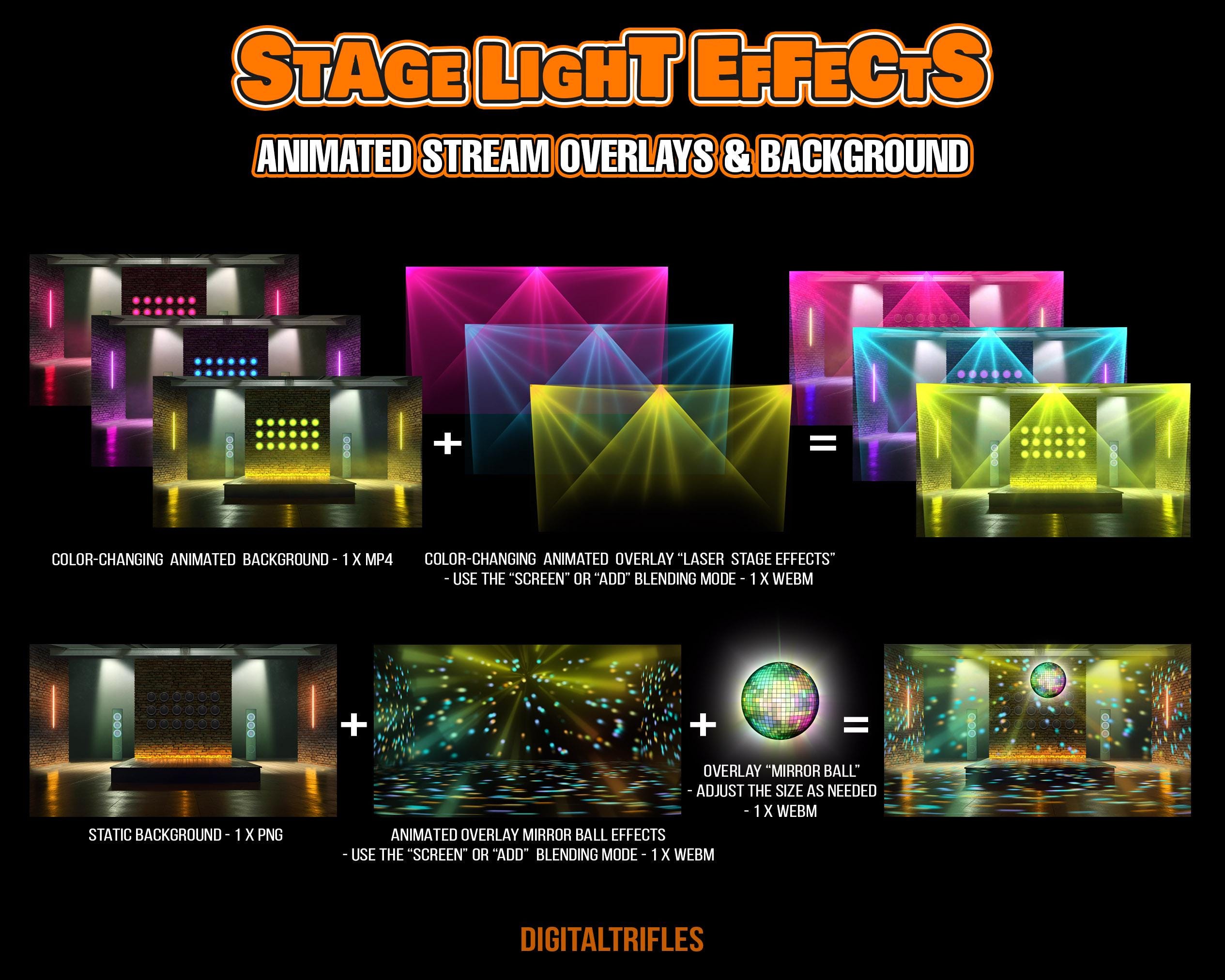 Animated Stage Light Effects, Twitch Stream Overlays and Backgrounds ...