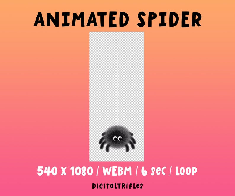 Animated Spider, Creepy and Funny Twitch Overlay, Loop Stream ...