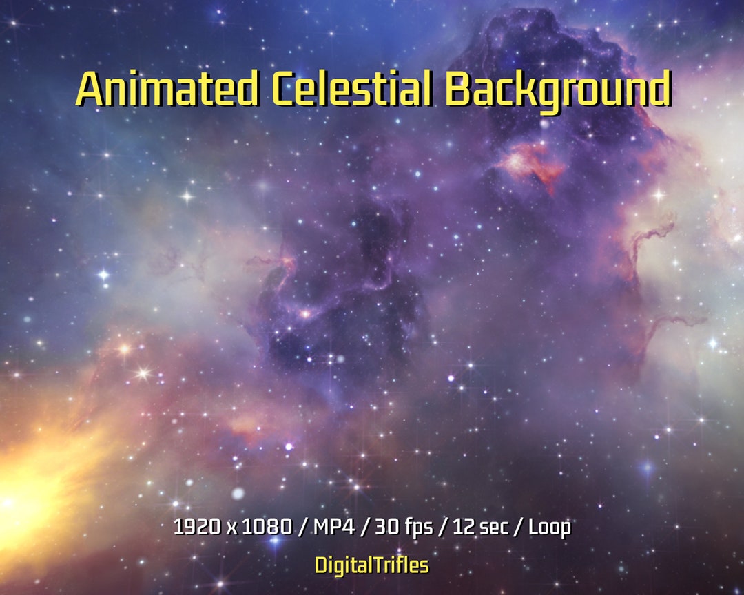 Celestial Animated Background, Space Vtuber Background, Fantasy Twitch ...