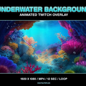 Underwater Animated Background, Colorful Twitch Overlay, Vtuber Stream ...