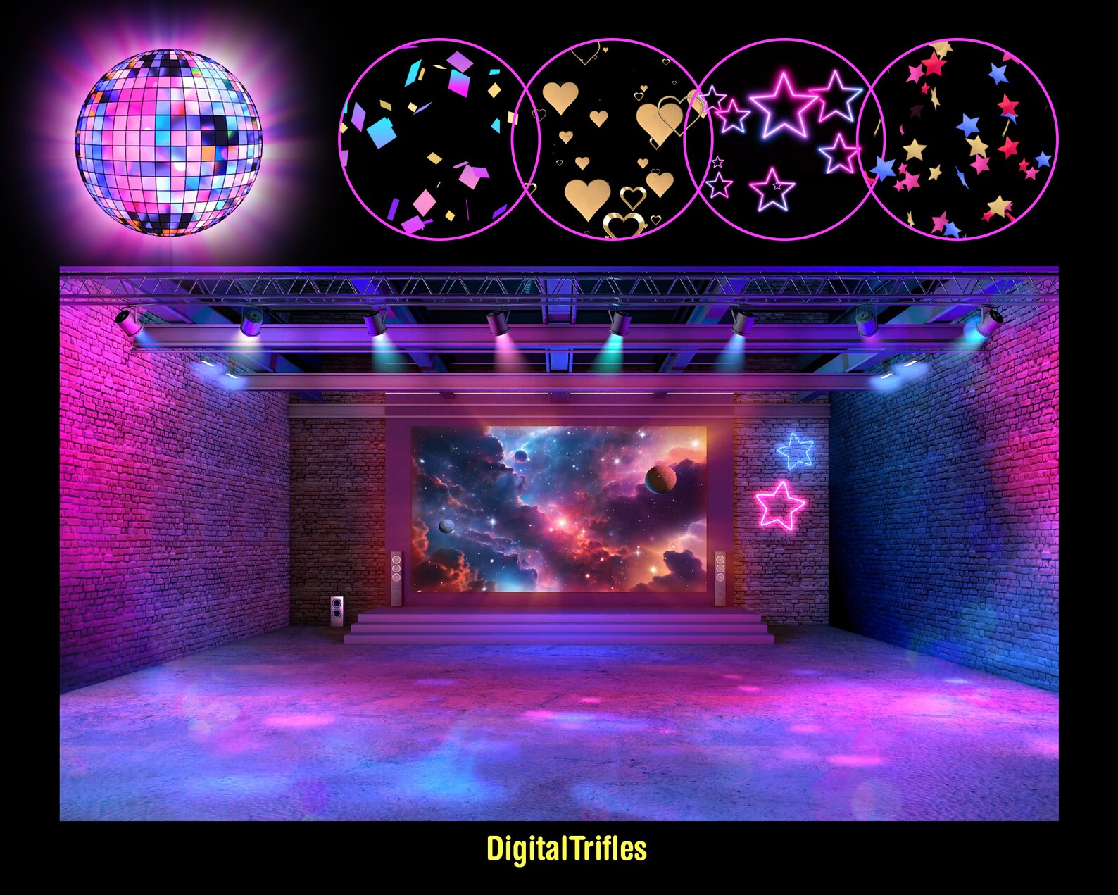 Animated Vtuber Background, Music Stage and Decor, Twitch Stream Assets ...