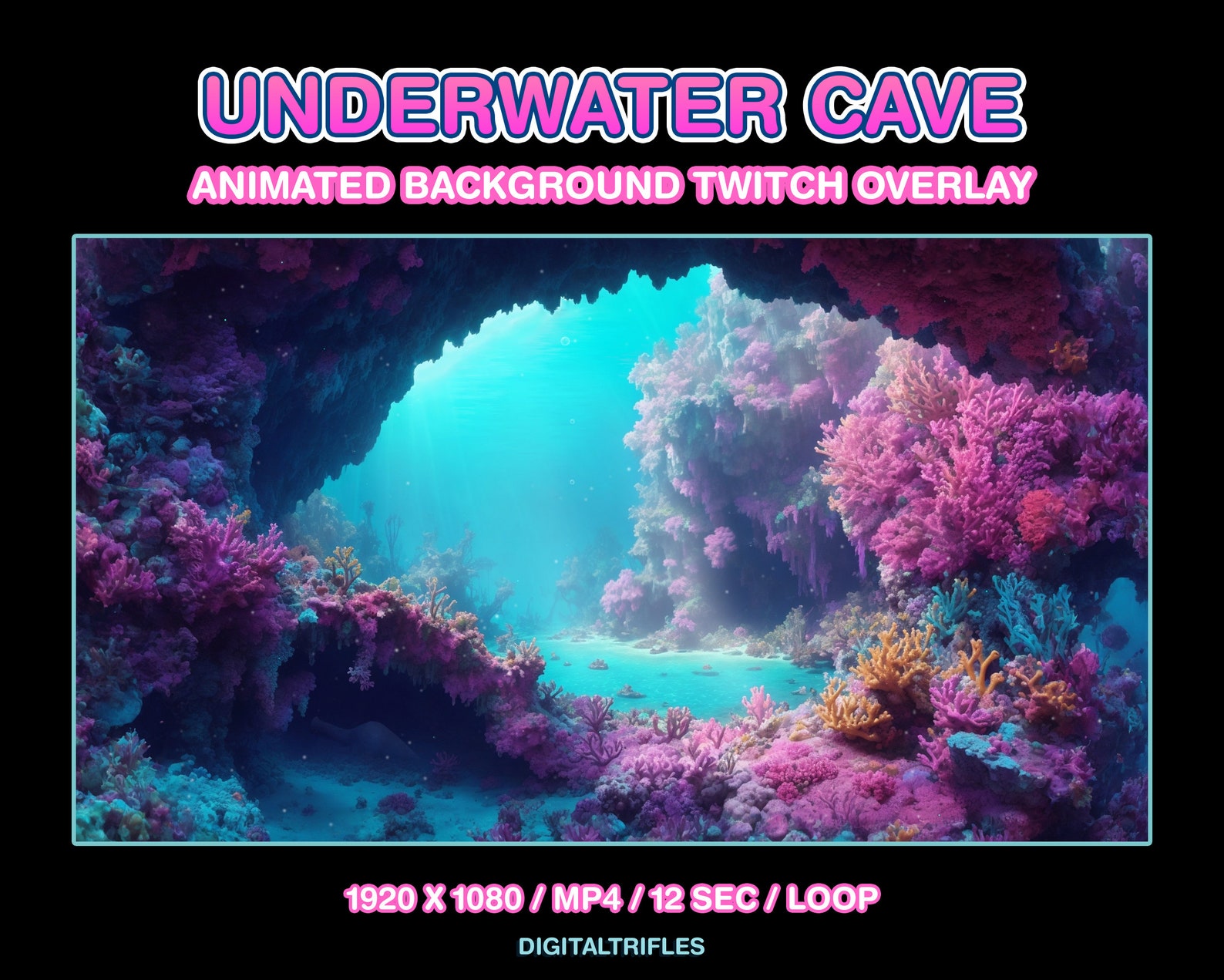 Animated Vtuber Underwater Background, Twitch Overlay, Stream ...