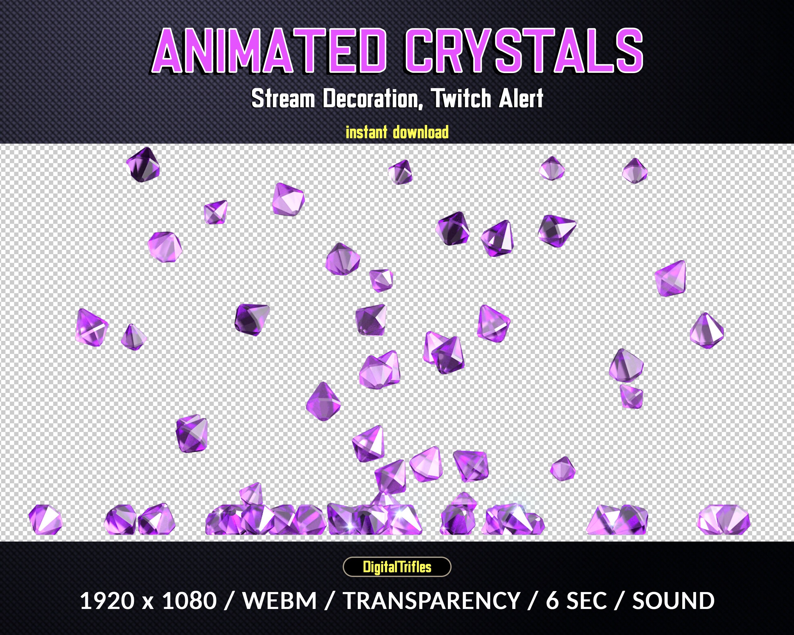 Animated Purple Crystals Stream Decoration Twitch Alert New - Etsy