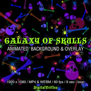 Animated Horror Stream Overlay and Scary Virtual Background, Flying ...