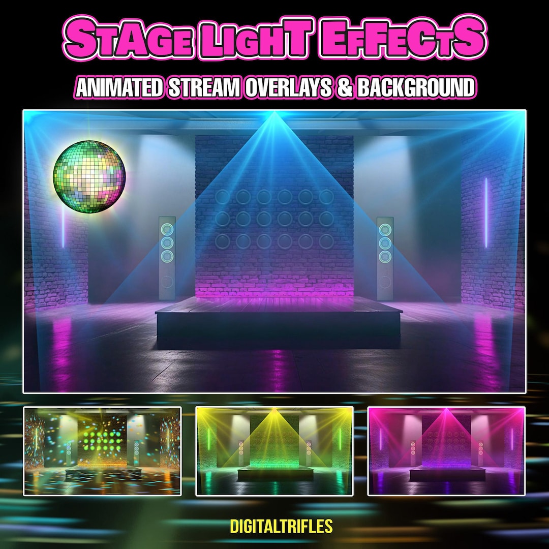 Animated Stage Light Effects, Twitch Stream Overlays and Backgrounds ...