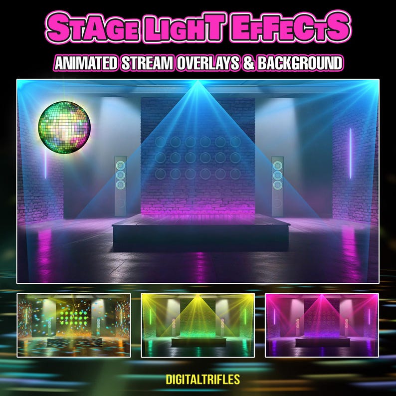 Animated Stage Light Effects, Twitch Stream Overlays and Backgrounds ...