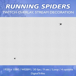 Running Spiders, Animated Twitch Overlays, Halloween Stream Assets ...