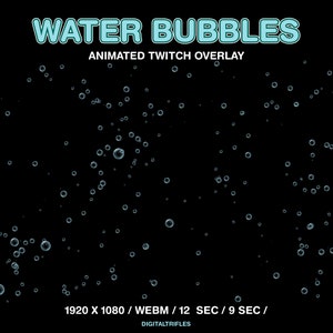 Animated Water Bubbles, Twitch Overlay, Air Bubbles Underwater Decor ...