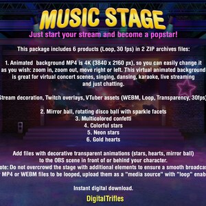 Animated Vtuber Background, Music Stage and Decor, Twitch Stream Assets ...