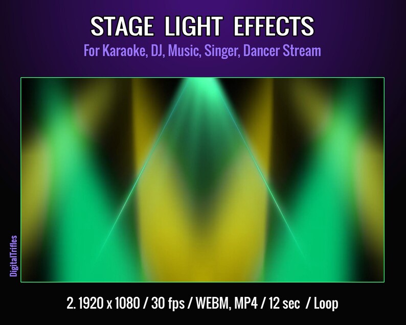 Animated Stream Backgrounds and Overlays, Stage Light Effects for ...