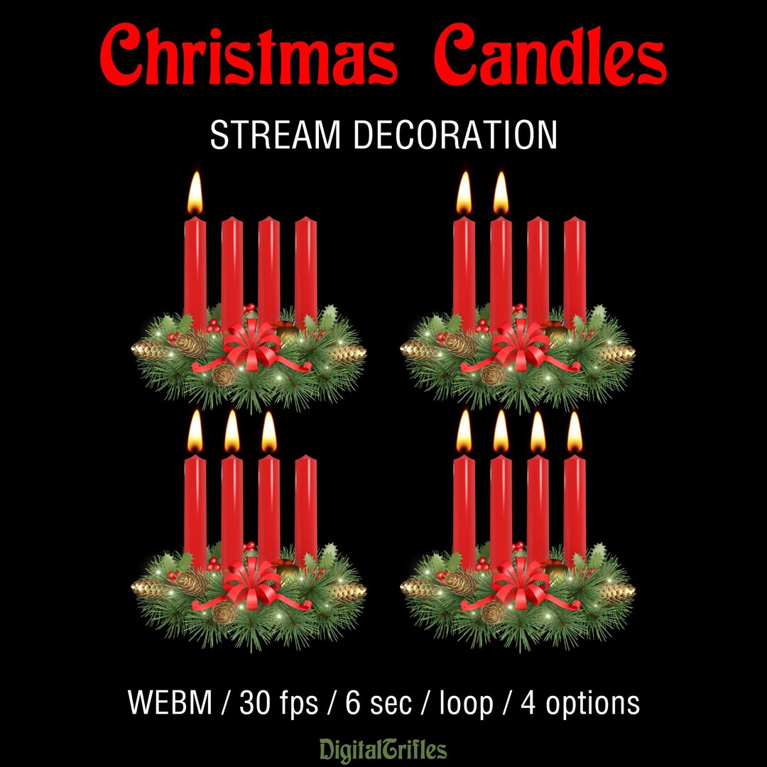 Advent Candle Animation for Streams, Christmas Twitch Overlay, Vtuber ...