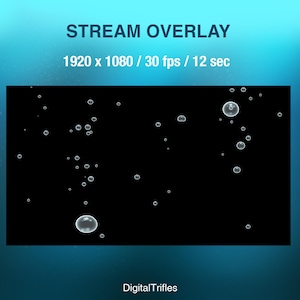 Animated Bubbles Twitch Overlays, Stream Alerts, Underwater Air Bubbles ...