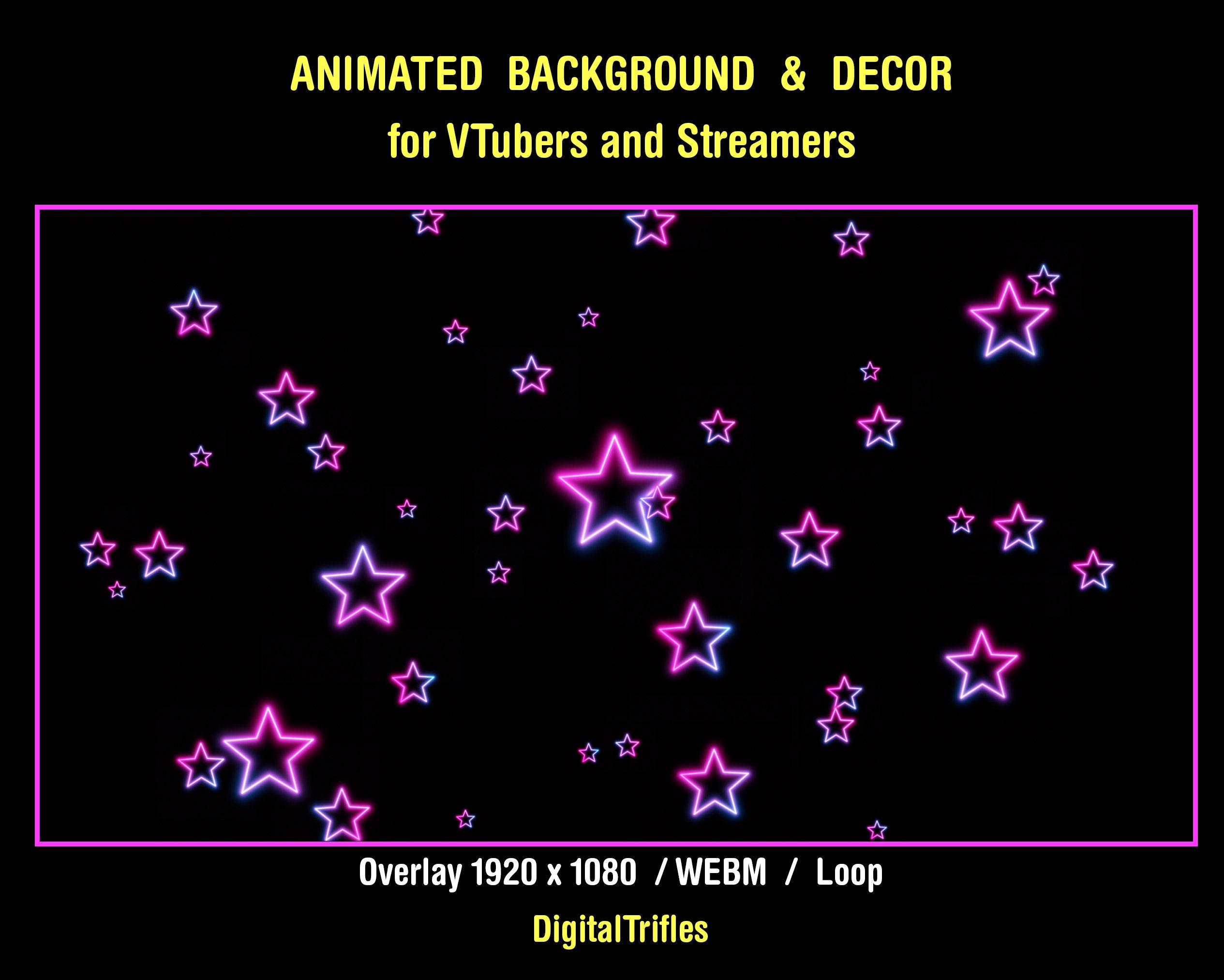 Animated Vtuber Background, Music Stage and Decor, Twitch Stream Assets ...