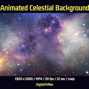 Celestial Animated Background, Space Vtuber Background, Fantasy Twitch ...
