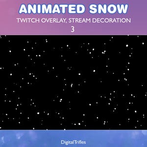 Animated Snow Twitch Overlays, Stream Assets, Winter and Christmas ...