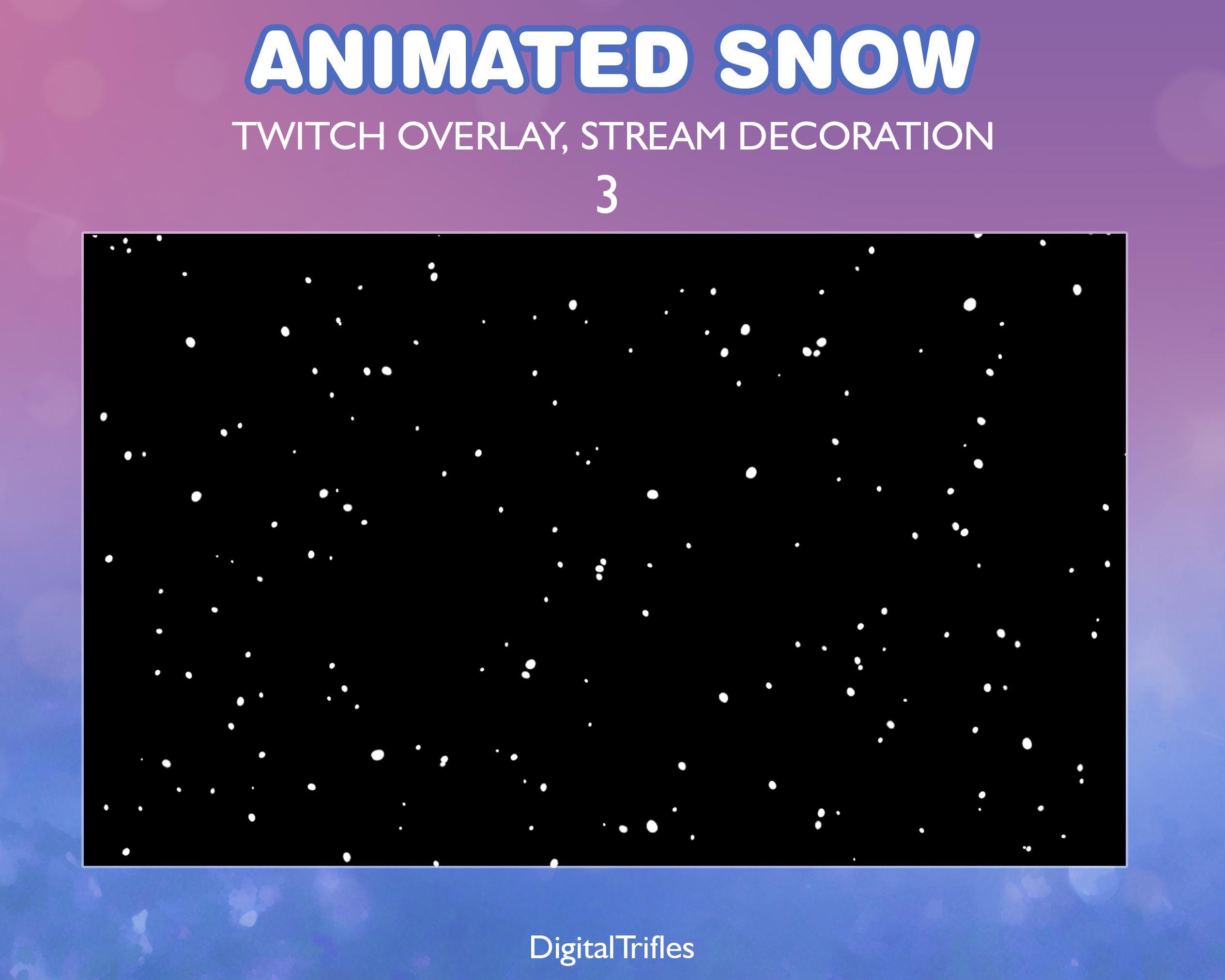 Animated Snow Twitch Overlays, Stream Assets, Winter and Christmas ...