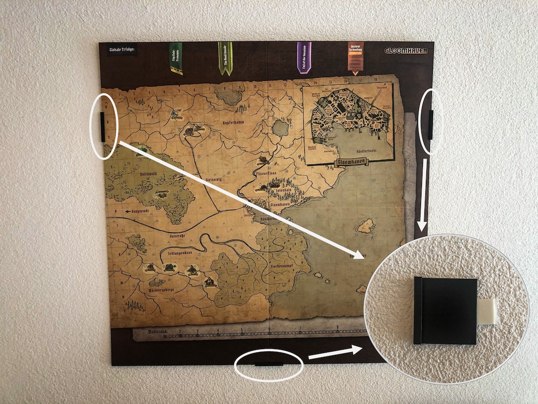 Gloomhaven Map Hanger - Wall Decoration - Jaws of the Lion - Frosthaven ...