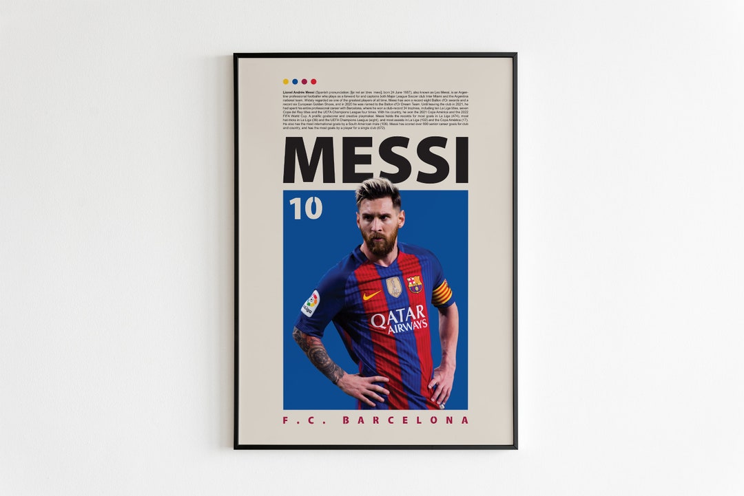 Lionel Messi Poster Barcelona Poster Minimalist Messi Print - Etsy