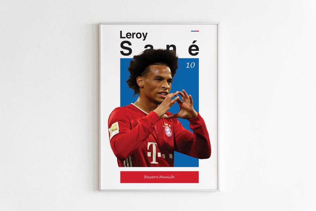 Leroy Sane Poster Bayern Munich Poster Minimalist Leroy Sane - Etsy