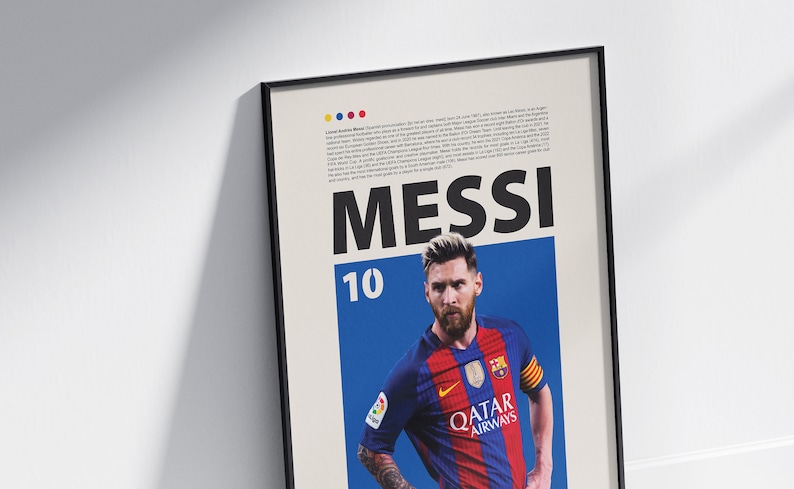 Lionel Messi Poster Barcelona Poster Minimalist Messi Print - Etsy