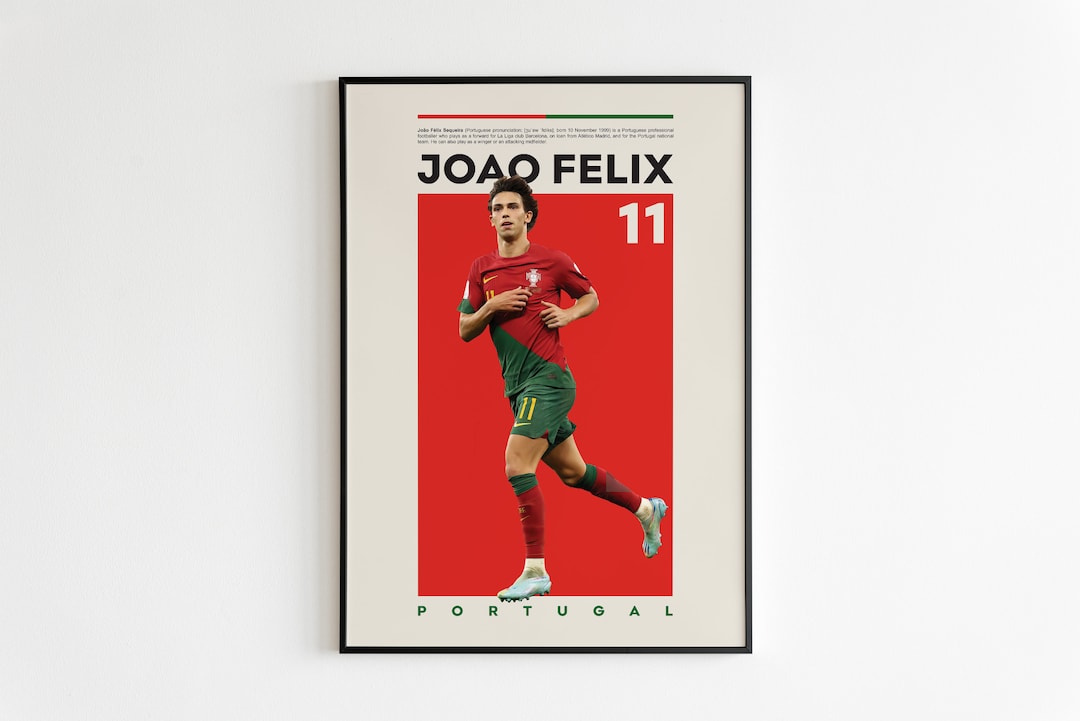 Joao Felix Poster, Portugal Poster, Joao Felix Print Art, Office Wall ...