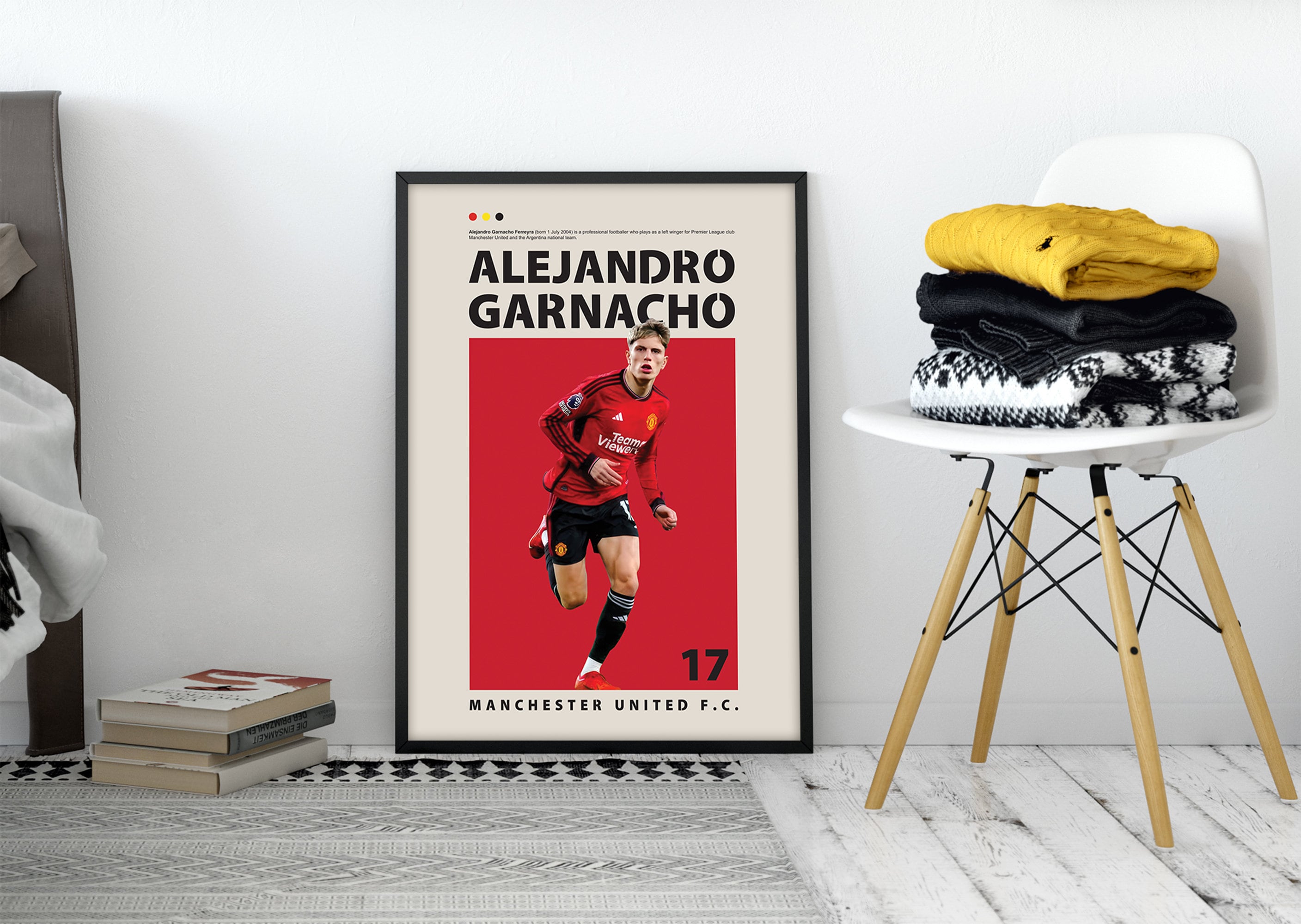 Alejdro Garnacho Poster, Manchester United Poster, Garnacho Print Art ...