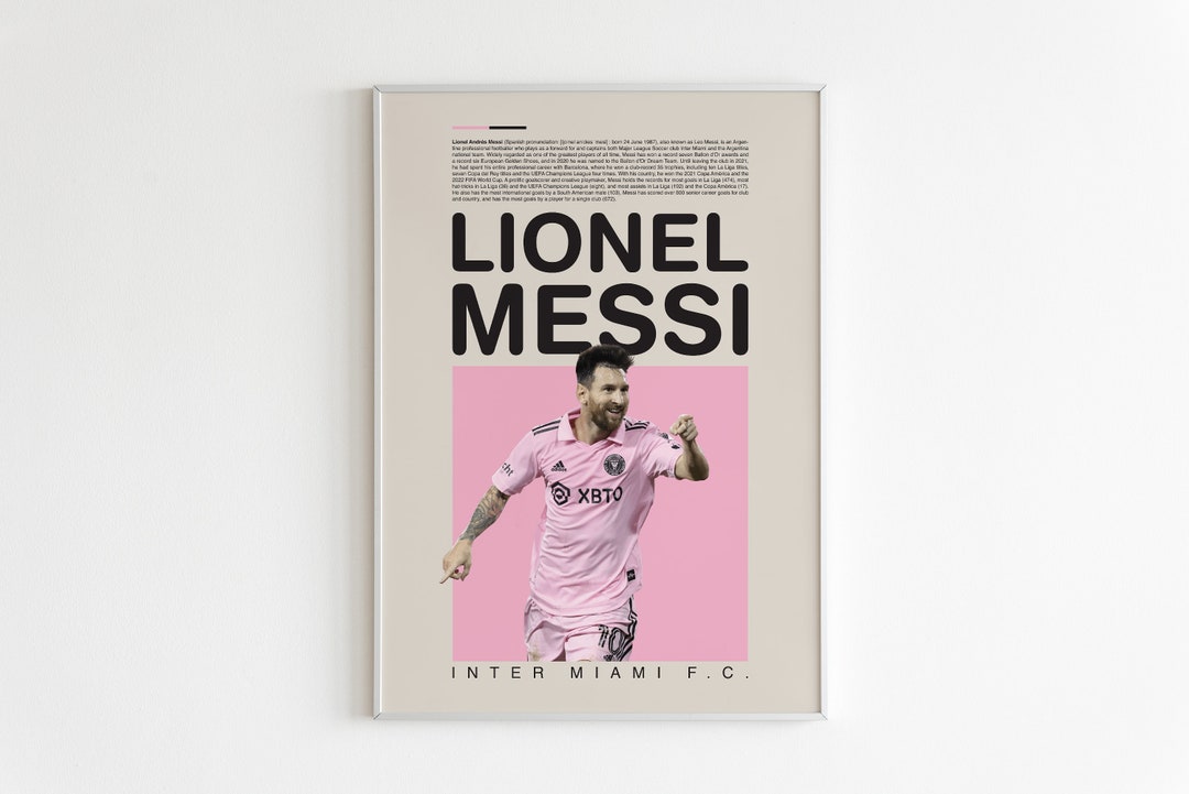 Lionel Messi Poster Inter Miami Poster Minimalist Messi - Etsy Portugal