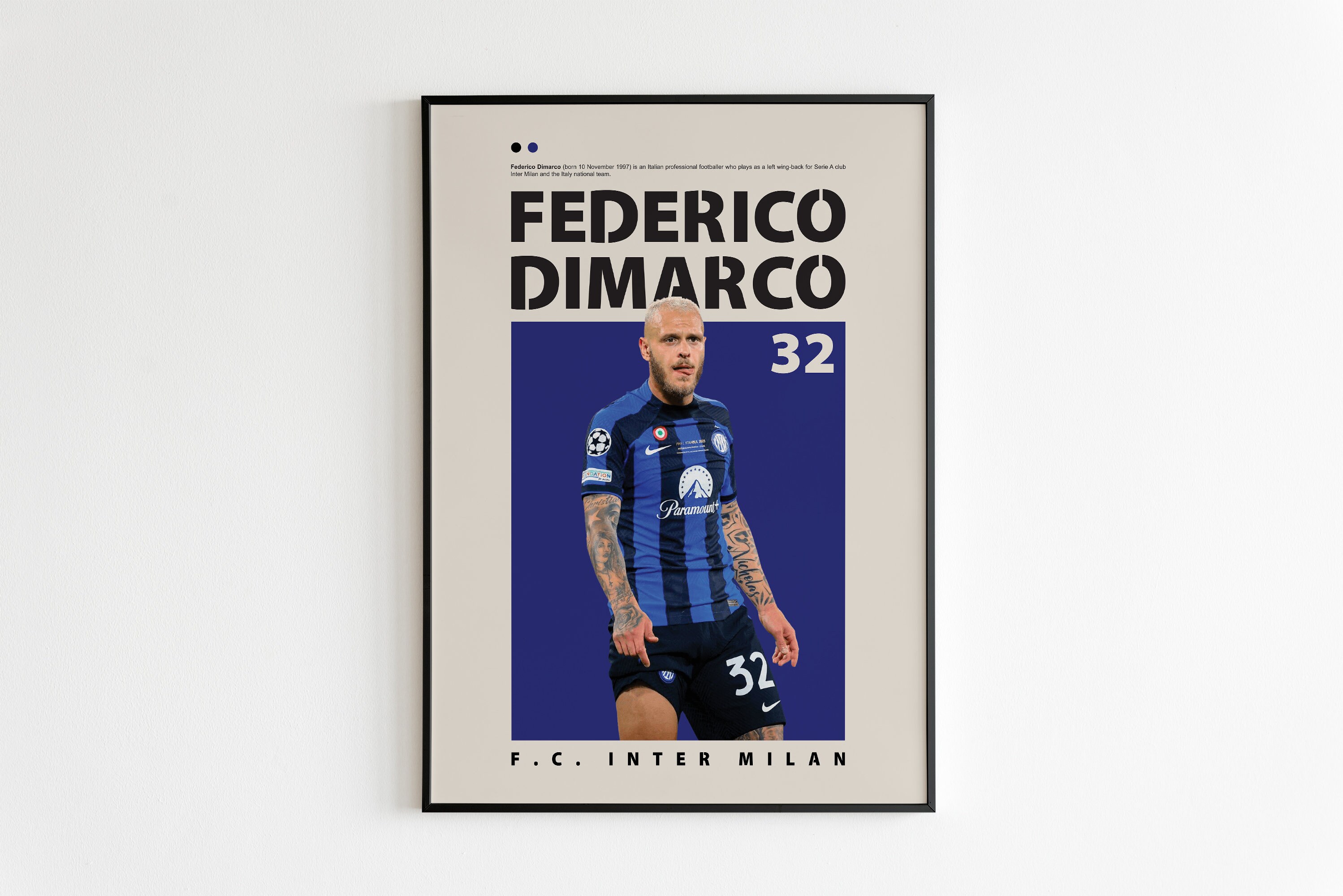 Federico Dimarco Poster, Inter Poster Minimalist, Federico Dimarco ...