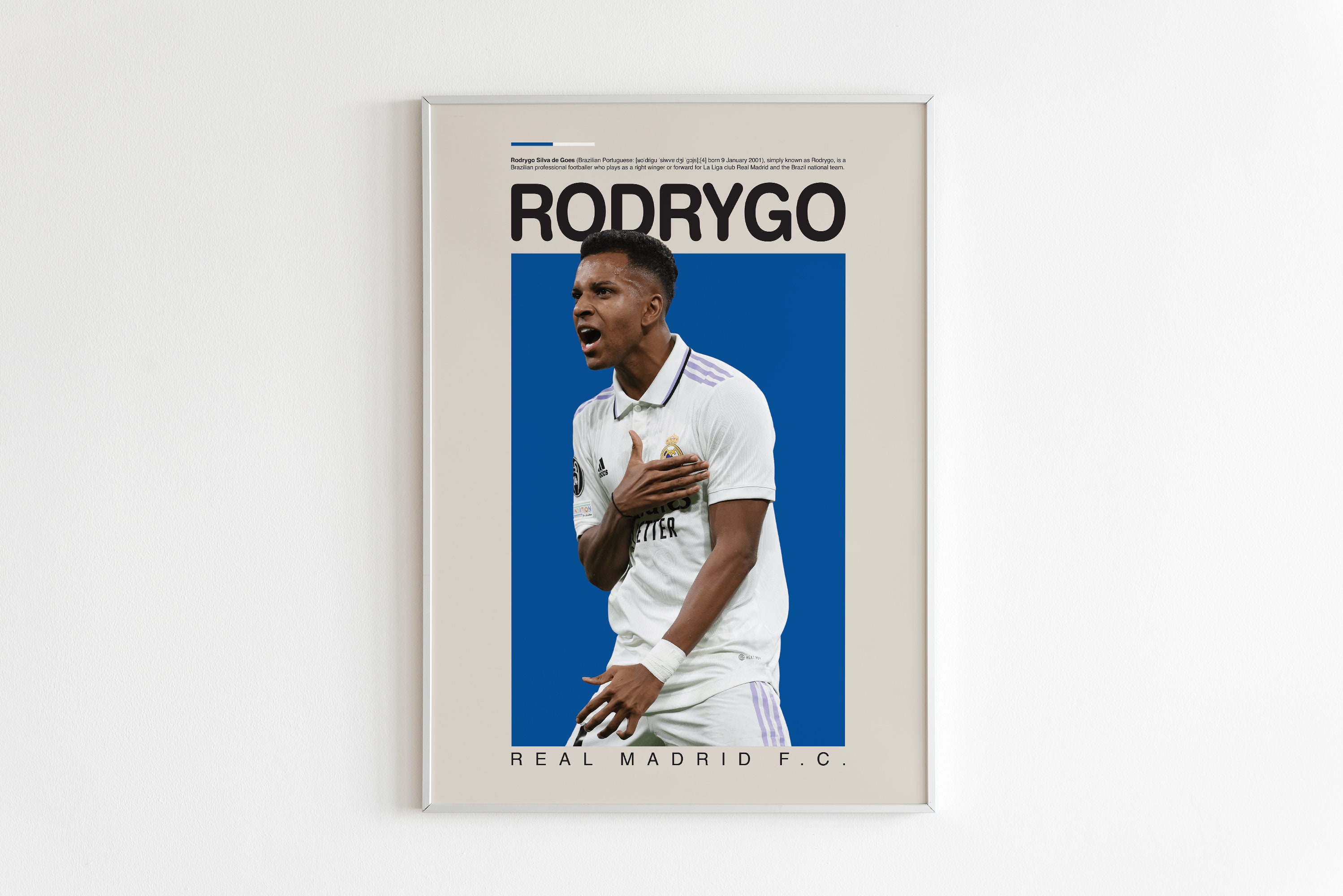Rodrygo Poster Poster Real Madrid Poster Minimalist Rodrygo - Etsy