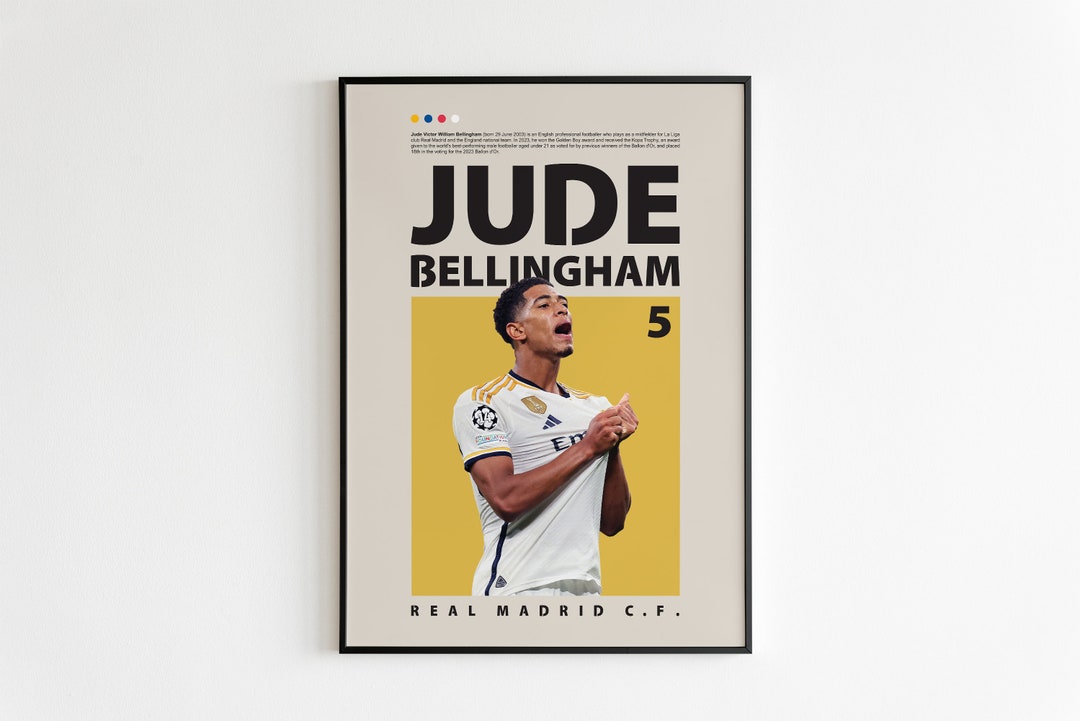 Jude Bellingham Poster Real Madrid Poster Minimalist - Etsy