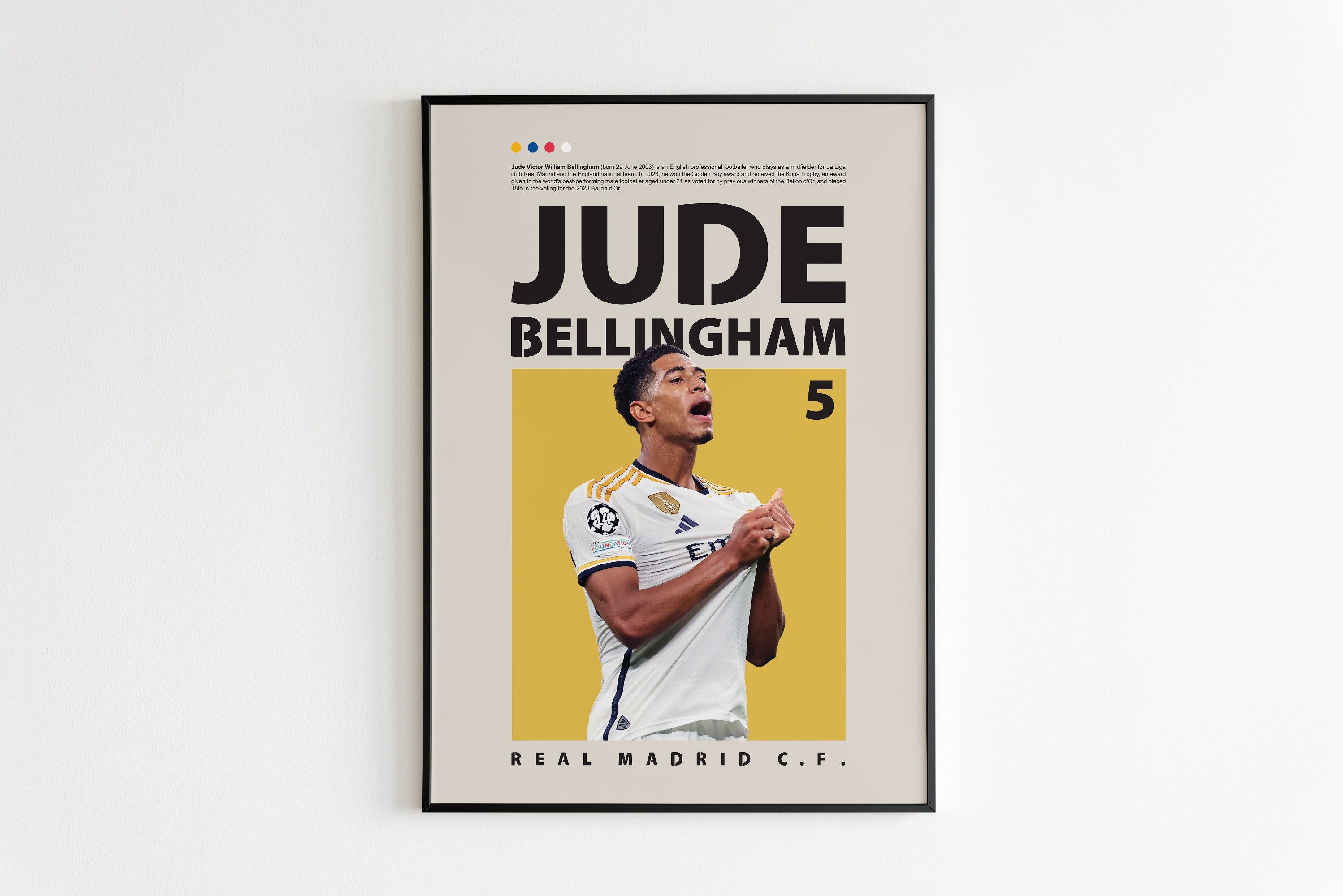 Jude Bellingham Poster Real Madrid Poster Minimalist - Etsy