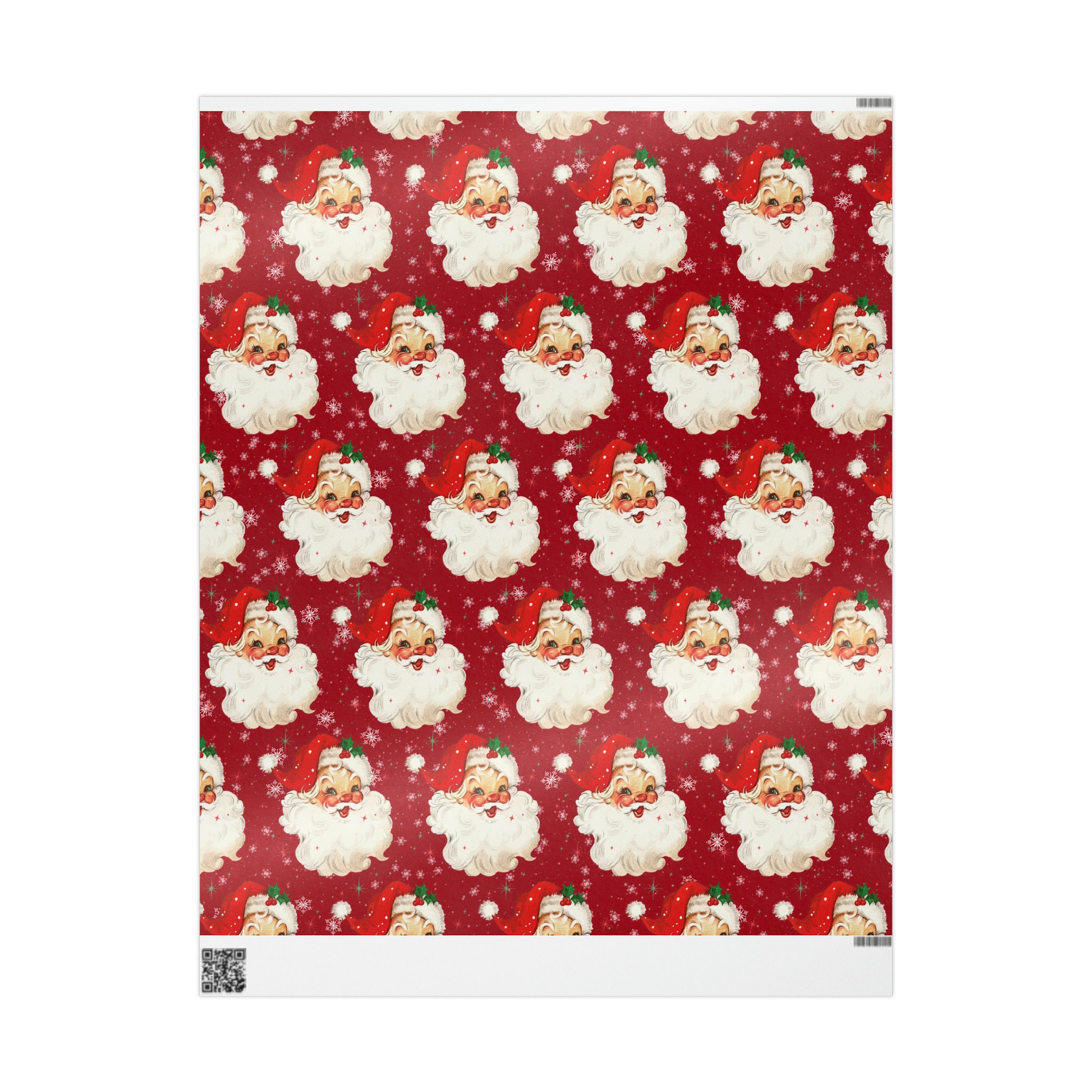 Santa Personalized Christmas Wrapping Paper | Vintage Looking Santa ...