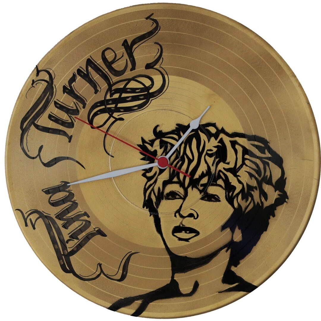 Tina Turner Vinyl Record Clock and Painting, Art of Calligraphy, Wall ...