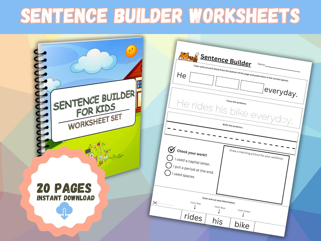 Sentence Builder | Sentences Worksheets | Learning Resources | Early ...