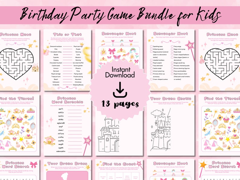 Princess Party Games | Girl Birthday Games | Birthday Party Games ...