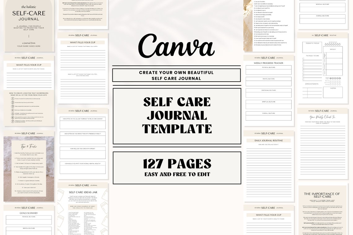 Self Care Journals Template | Self Care Journal Template | Self Care ...