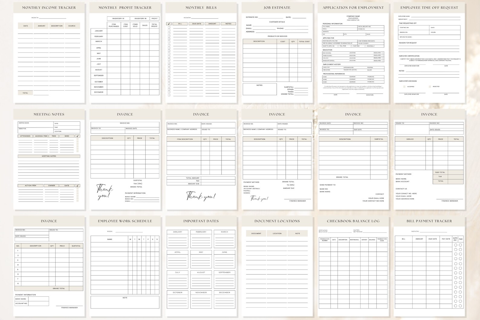 Business Forms Templates | Small Business Form Templates | Small ...